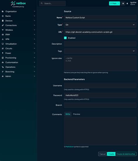 Quick Guide To Setup A Netbox Script Development Environment