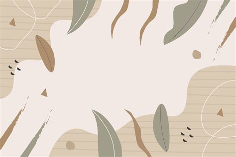 Hand Drawn Abstract Bohemian Shape Minimal Vector Background Template