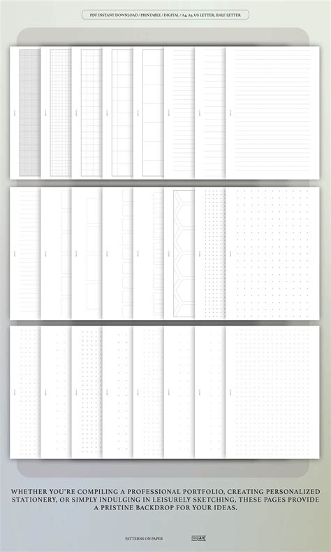 Basic Note Paper Pattern Template Line Grid Bundle Color Collection Basic Note Paper Pattern Template Line Grid Bundle Color Collection