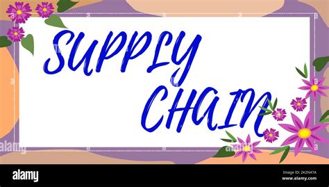 Text Caption Presenting Supply Chain Business Idea System Of Organization And Processes From