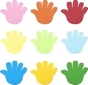 Patikil Recortes De Mano Paquete De 108 Manos De Papel Colorido