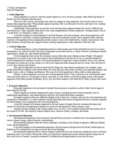 12 Types Of Migration Pdf Human Migration Refugees Of The Syrian Civil War 12 Types Of Migration Pdf Human Migration Refugees Of The Syrian Civil War