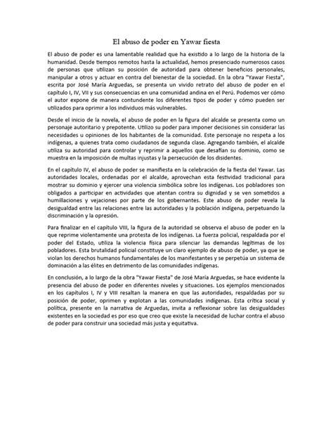 El Abuso De Poder Pdf Justicia Crimen Y Violencia
