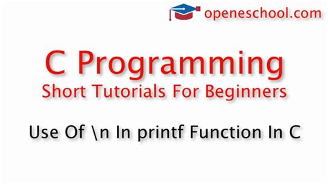C Programming Basics Use Of N In Printf Function In C YouTube