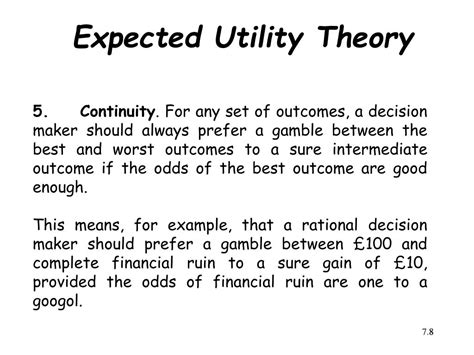 Ppt Expected Utility Theory Powerpoint Presentation Free Download