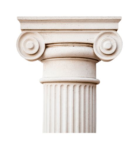 Classical Ionic Column Capital Architecture Design Detail Cut Out