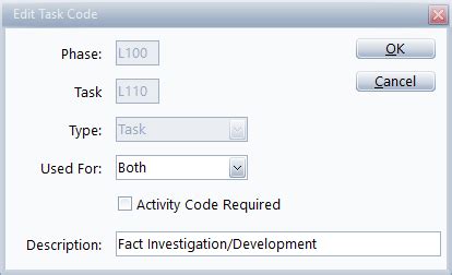 Adding A New Task Code Set Orion Law Management