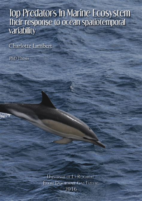 Pdf Top Predators In Marine Ecosystem Their Response To Ocean Spatio