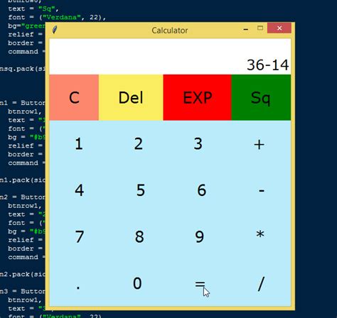 simple calculator app gui in python free source code sourcecodester