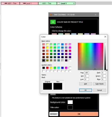 Color Tabs Ez Revit Autodesk App Store