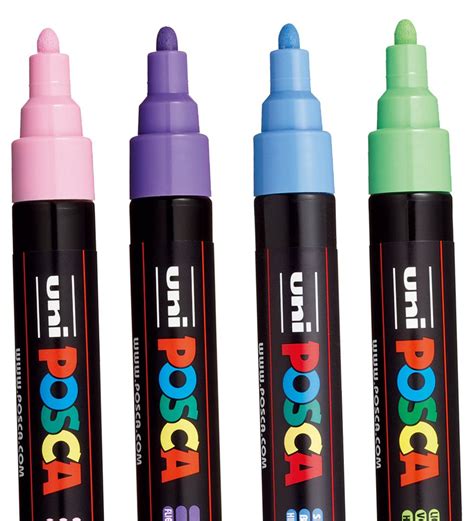 Posca Markers - PC-5M - 8 pcs. - Pastel Colours » ASAP Shipping