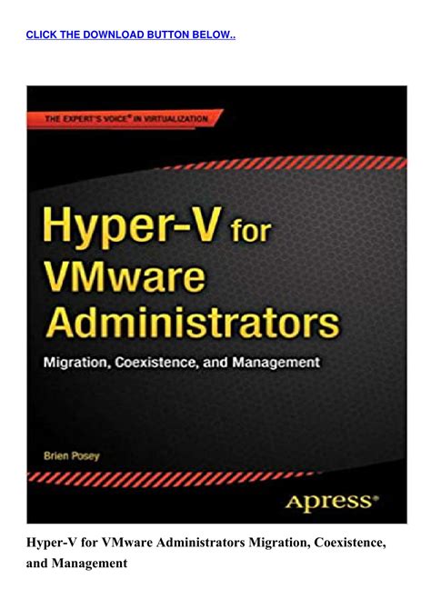ppt ebook hyper v for vmware administrators migration coexistence and
