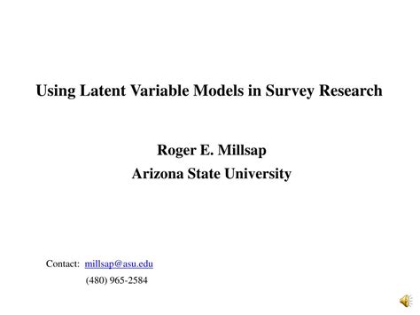 Ppt Using Latent Variable Models In Survey Research Powerpoint Presentation Id7011800