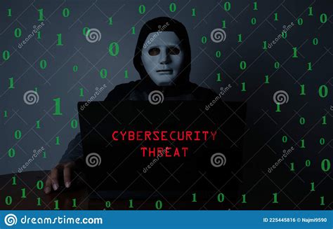 Cybersecurity Threat With Hackers Stock Illustration Illustration Of