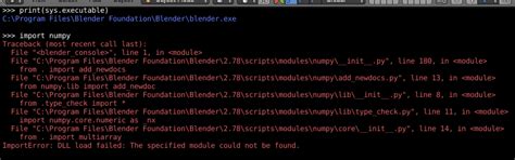Add On 2 78a Cannot See Numpy Win7 64bit Blender Stack Exchange