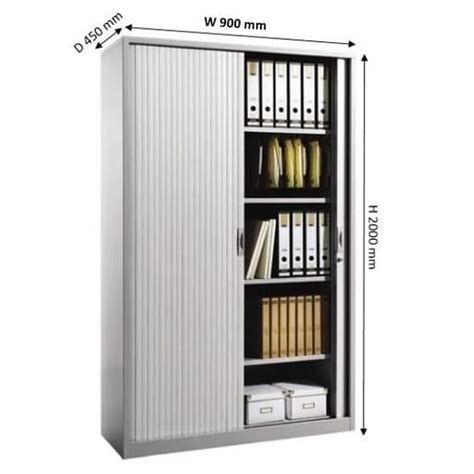 Steel Full Height Cupboard With Tambour Door Of221m Office Furnitures