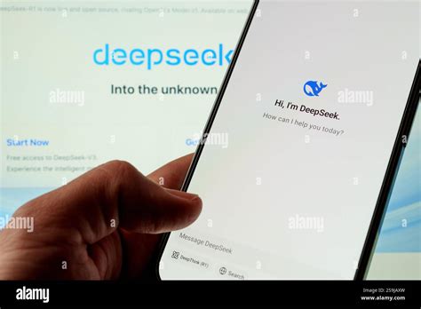 Deepseek Ai Assistant App Seen On The Smartphone And The Company