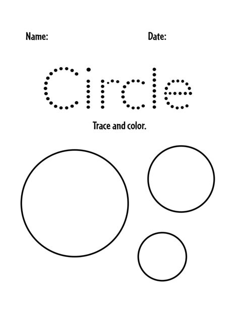 Circle Tracing Worksheets