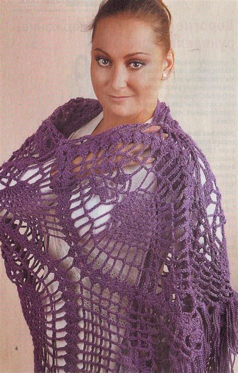 Вязание крючком Шали палантины пончо Схемы и описания Pulover Tejidos
