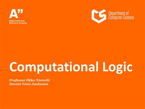 Computational Logic Pptx Computing Technology And Computing