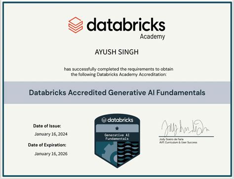 Ayush Singh On Linkedin Generativeai Databrickslearning