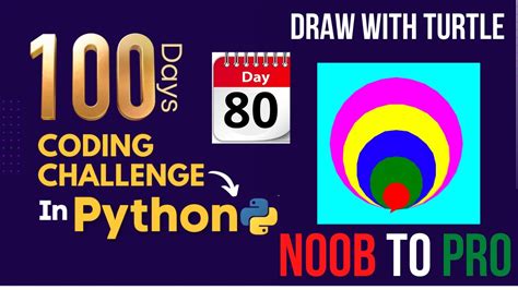 python 100 days coding challenge day 80 using turtle in python
