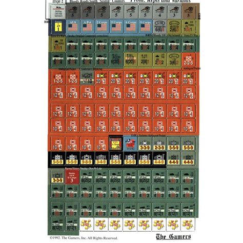 1992 Repls And Variants Planche De Pions Wargames The Gamers En Vo