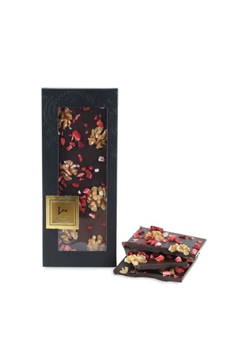 Liva Shop Ceviz Çilekli Çikolata Rüyası Bitter Tablet Çikolata 110g
