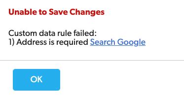 Create A Custom Error Message With Link To Resource