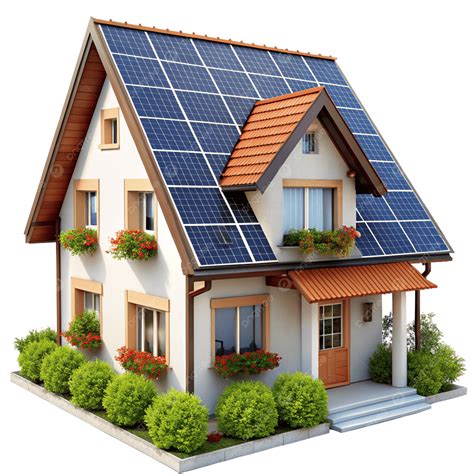 태양광 패널을 갖춘 친환경 주택 친환경 주택 태양광 패널 태양광 패널 친환경 집 지속 가능한 주택 태양 전지판 Png