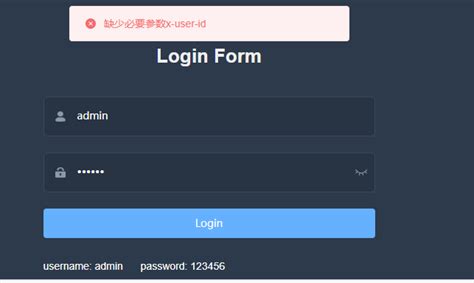 缺少必要参数x user id · issue 6 · feihua zero admin · github