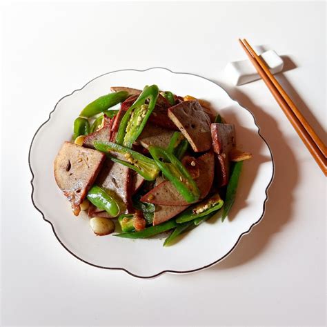 돼지 간 고추 볶음 돼지 간 요리