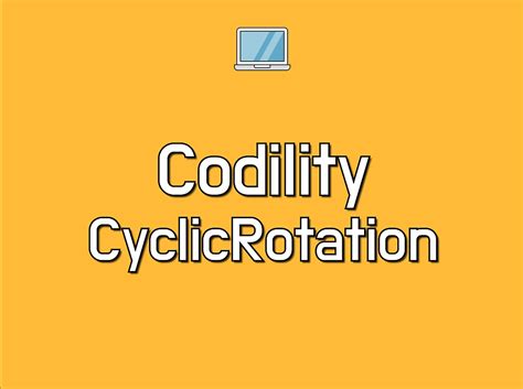 [swift 알고리즘] codility cyclicrotation — 정주는 개발 중 ]