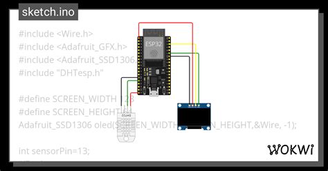 Pantalla Oled Dht22 Wokwi Esp32 Stm32 Arduino Simulator