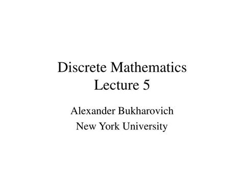 Ppt Discrete Mathematics Lecture 5 Powerpoint Presentation Free Download Id758149