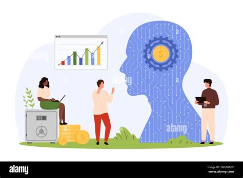 Financial Analytics Digital Data Analysis And Management With Ai Tech Platform Tiny People