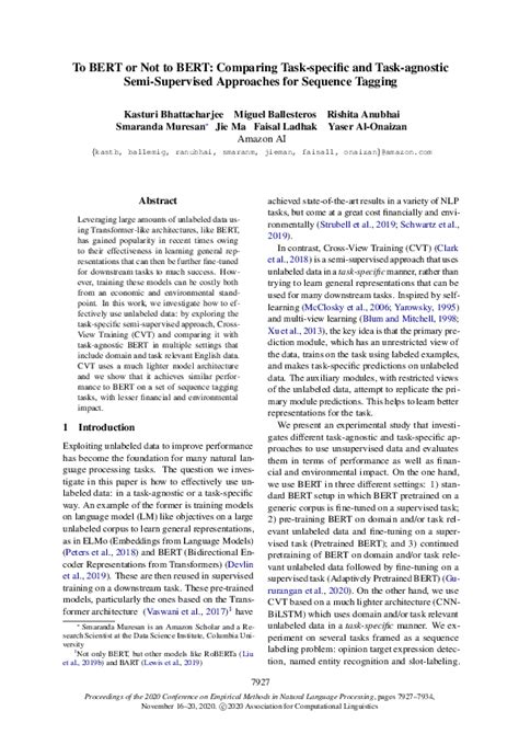 pdf to bert or not to bert comparing task specific and task agnostic