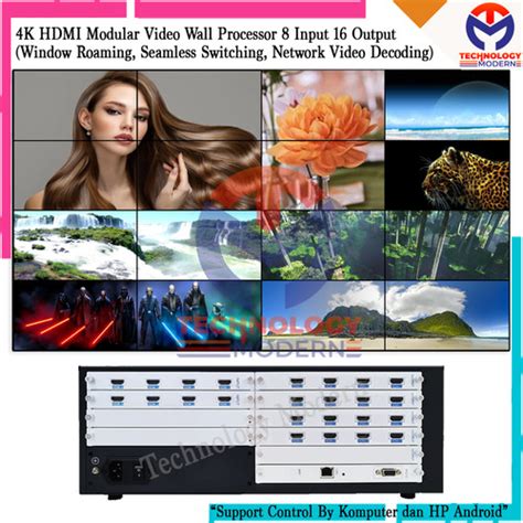 Jual 4k Hdmi Modular Video Wall Processor 4x4 For 8 Input 16 Output Seamles In 4k Out 2k