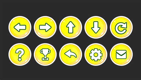Game UI Buttons Design On Behance