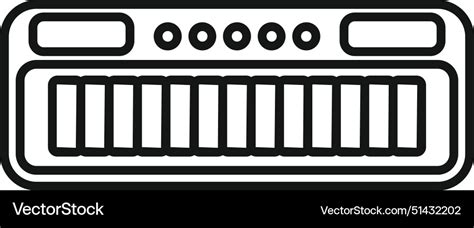 Simplified Outline Of A Midi Keyboard Controller Vector Image
