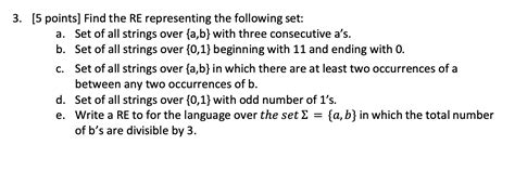 solved find the re representing the following set a ﻿set of