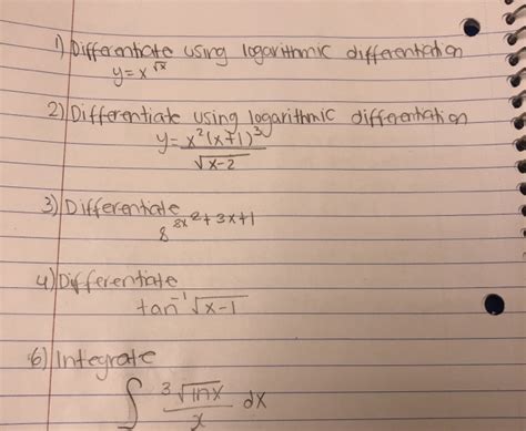 solved pifferentiate using logarithmic differentiation 2