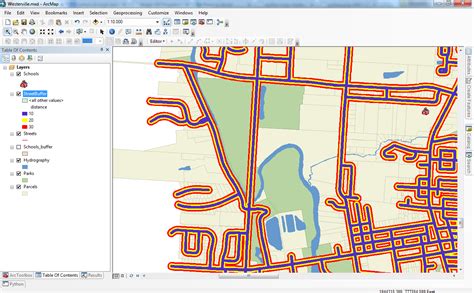 menggunakan python di arcgis untuk membuat analisis buffer share to