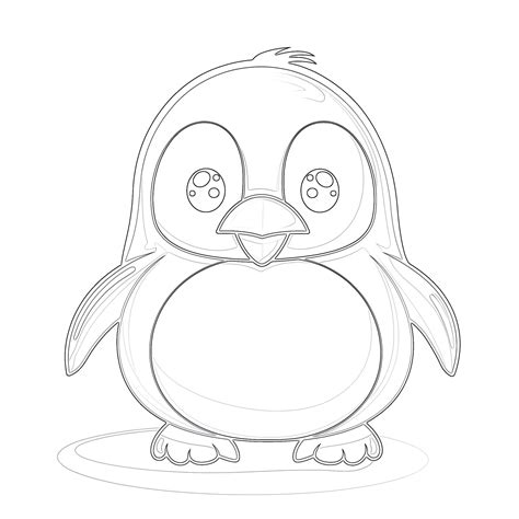 Penguin Coloring Pages Cute