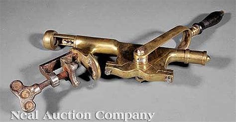 Lot English Brass Bar Mounted Cork Puller