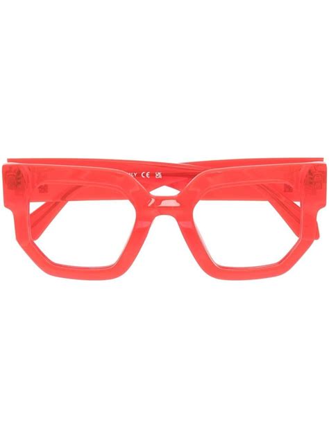 Off White Arrows Angular Frame Glasses Editorialist