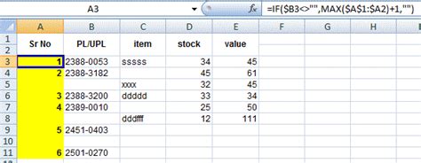 insert sr no in excel microsoft community