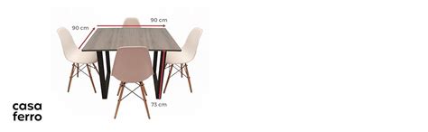 Casa Ferro Comedor Moderno Para 4 Personas Con 4 Sillas Diseño
