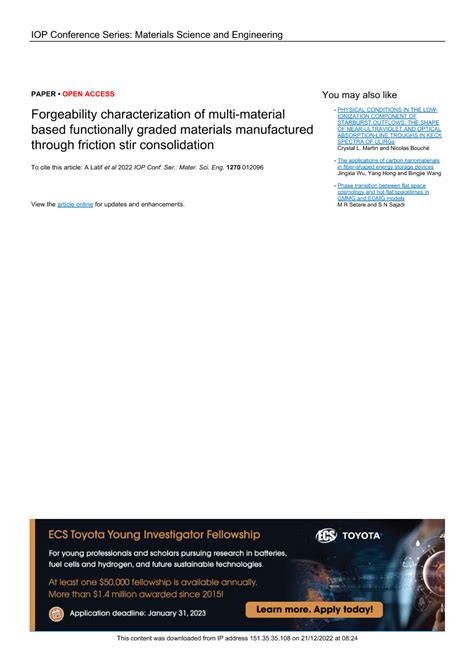 Pdf Forgeability Characterization Of Multi Material Based Functionally Graded Materials