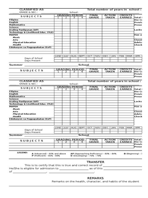 Form 137 K 12 Ready Pdf